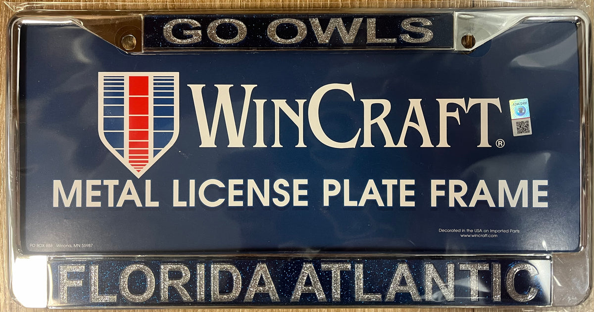 Metal License Plate FAU OWLS – It's Owl Time